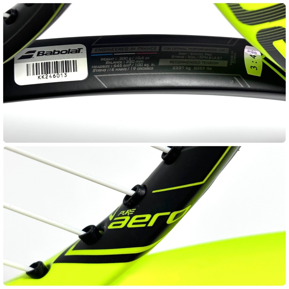 Babolat Pure Aero 2016 4 3/8 G3 Tennis Racket Racquet w/case Excellent ...