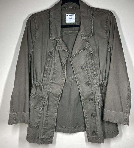 Old Navy Canvas Safari Field Jkt Womens XS Green Adjustable Waist ...