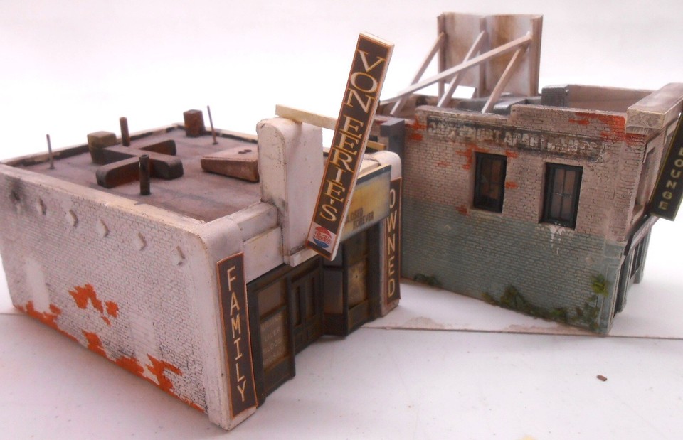 Downtown Deco HO Scale Building 2 Craftsman Hydrocal Finescale Kit Lot ...