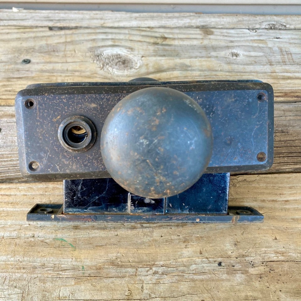 Vintage Corbin Door Knob Latch Set Antique Metal Iron Hardware | eBay