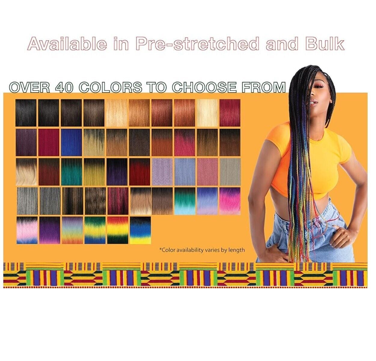 XPRESSION Braids 46" Lagos pre-stretched Expression for braiding ...