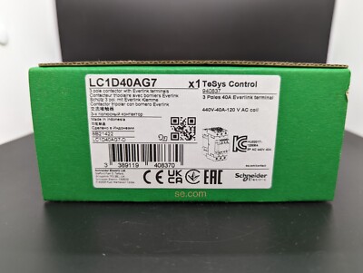 Schneider Electric LC1D40AG7 40A 120V Contactor NEW IN BOX USA | eBay