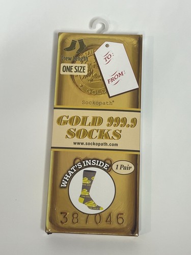 Gold Bar Socks Graphic Crazy Funny Wacky Silly Novelty Gag Gift Odd Fun ...