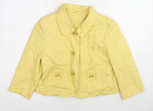 New Look Womens Yellow Jacket Size 12 Zip | eBay UK