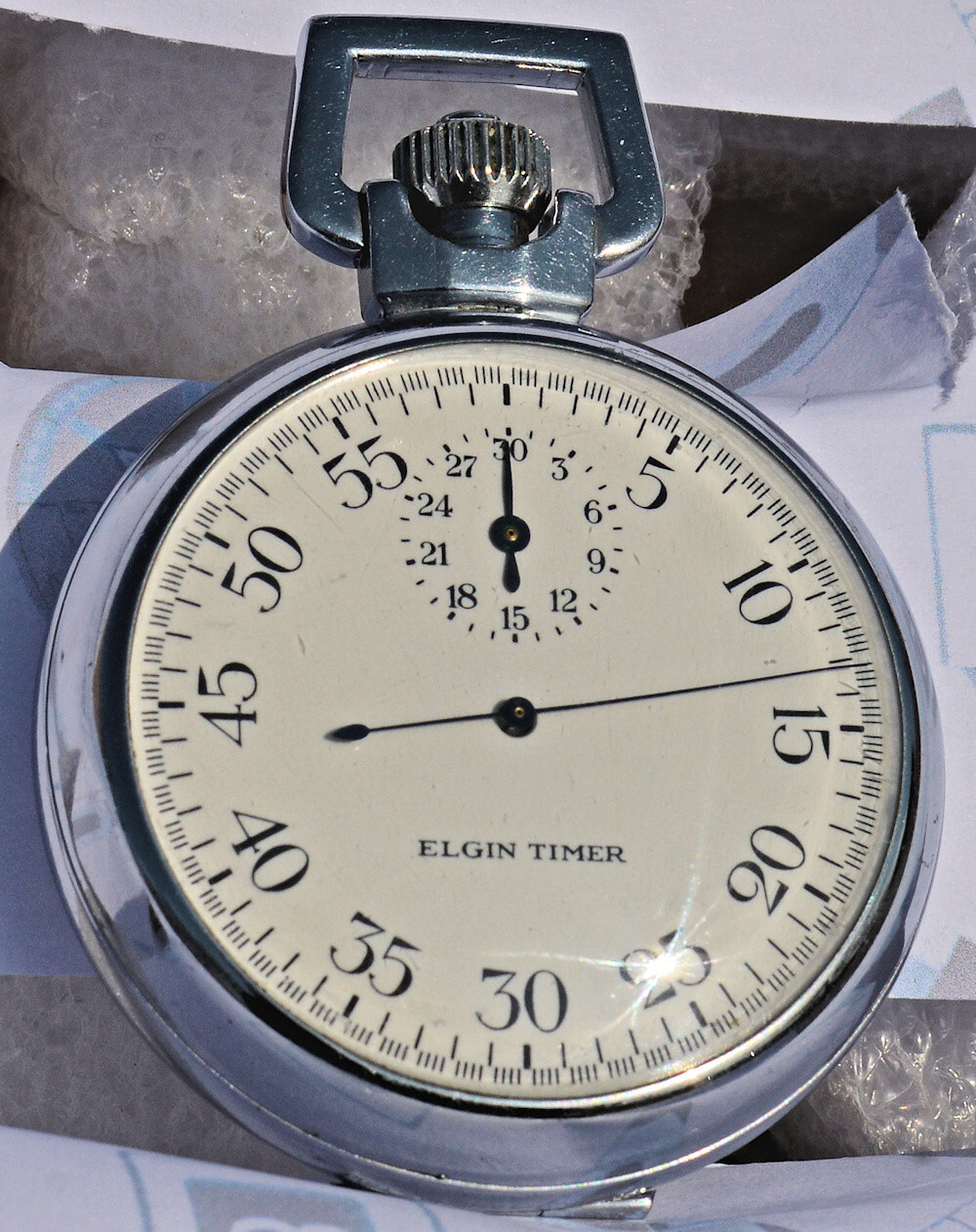 Very Rare Elgin Mechanical Stopwatch Timer With 1/5 Second Precision ...