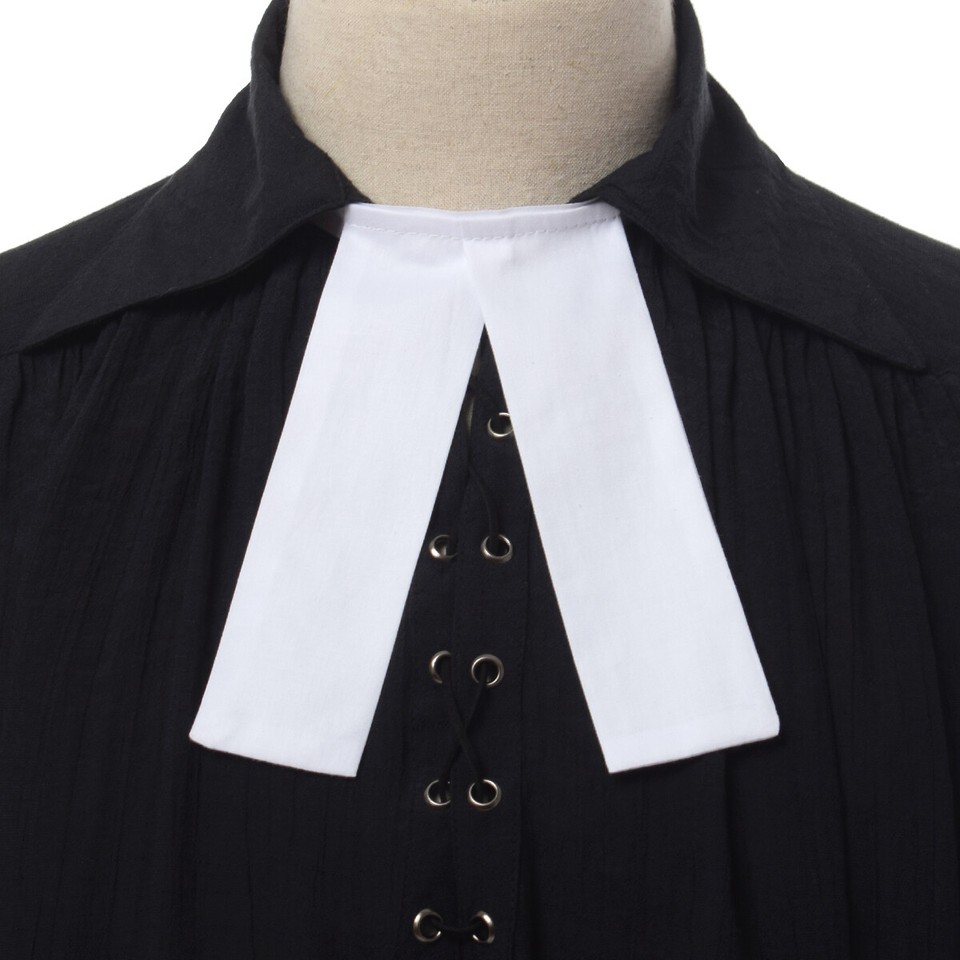 White Barrister Band Preaching Band Preaching Tabs Tape Style Courtwear ...