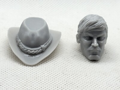 3d Printed Cowboy Head w/ Cowboy Hat 1:12 6" GI Joe Classified/Marvel ...