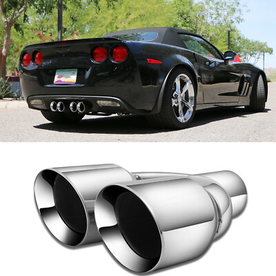 For 2009-2013 Chevy Corvette C6 Dual Exhaust Tip 2.5" In 3.5" Out ...