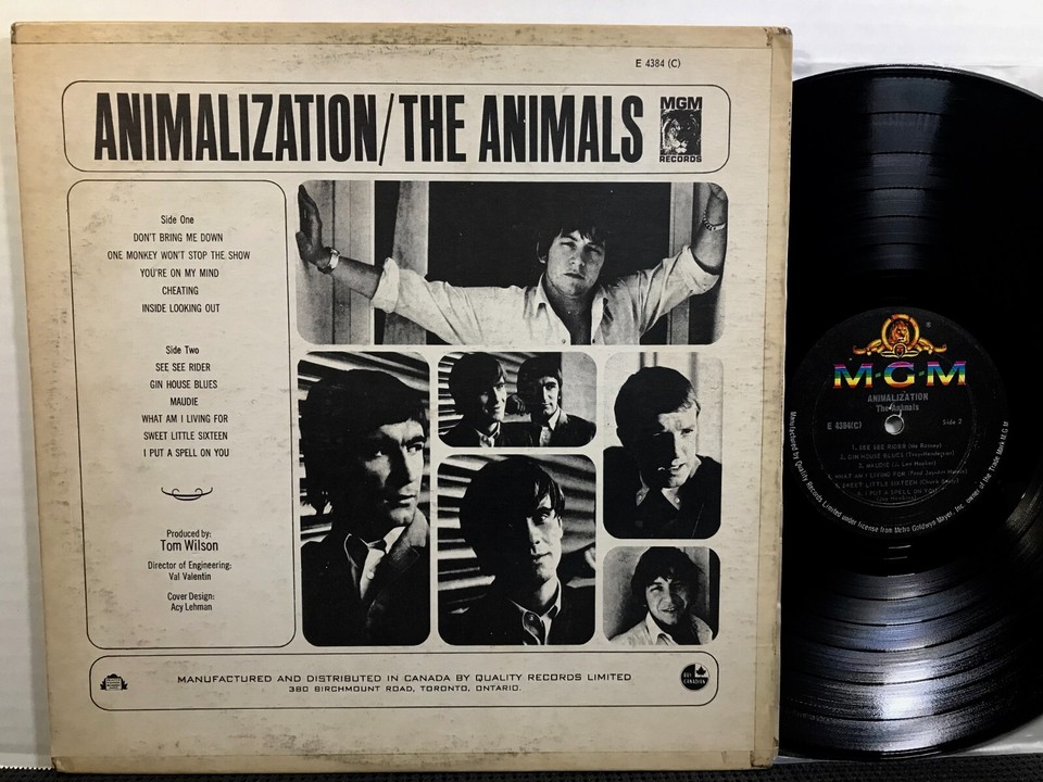 THE ANIMALS Animalization LP MGM E 4384 MONO 1966 CANADA ERIC BURDON ...