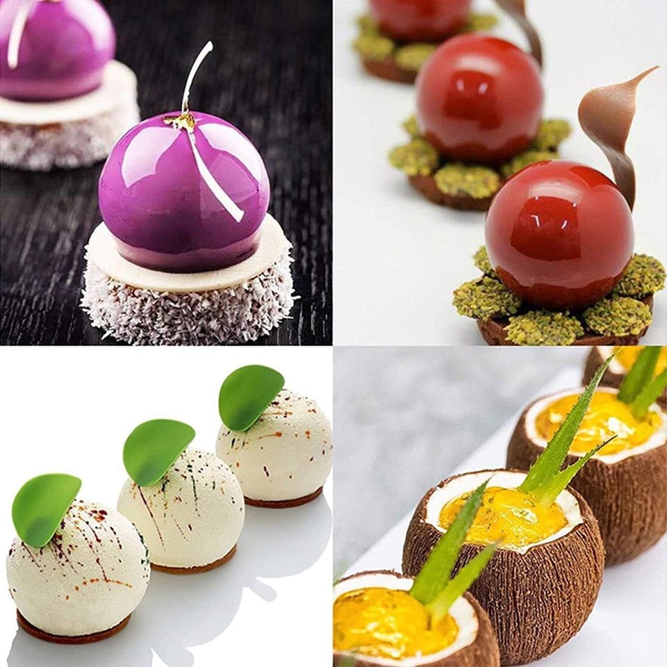 3D Ball Shape Sphere Silicone Molds,Baking Mold for Mousse Cake ...