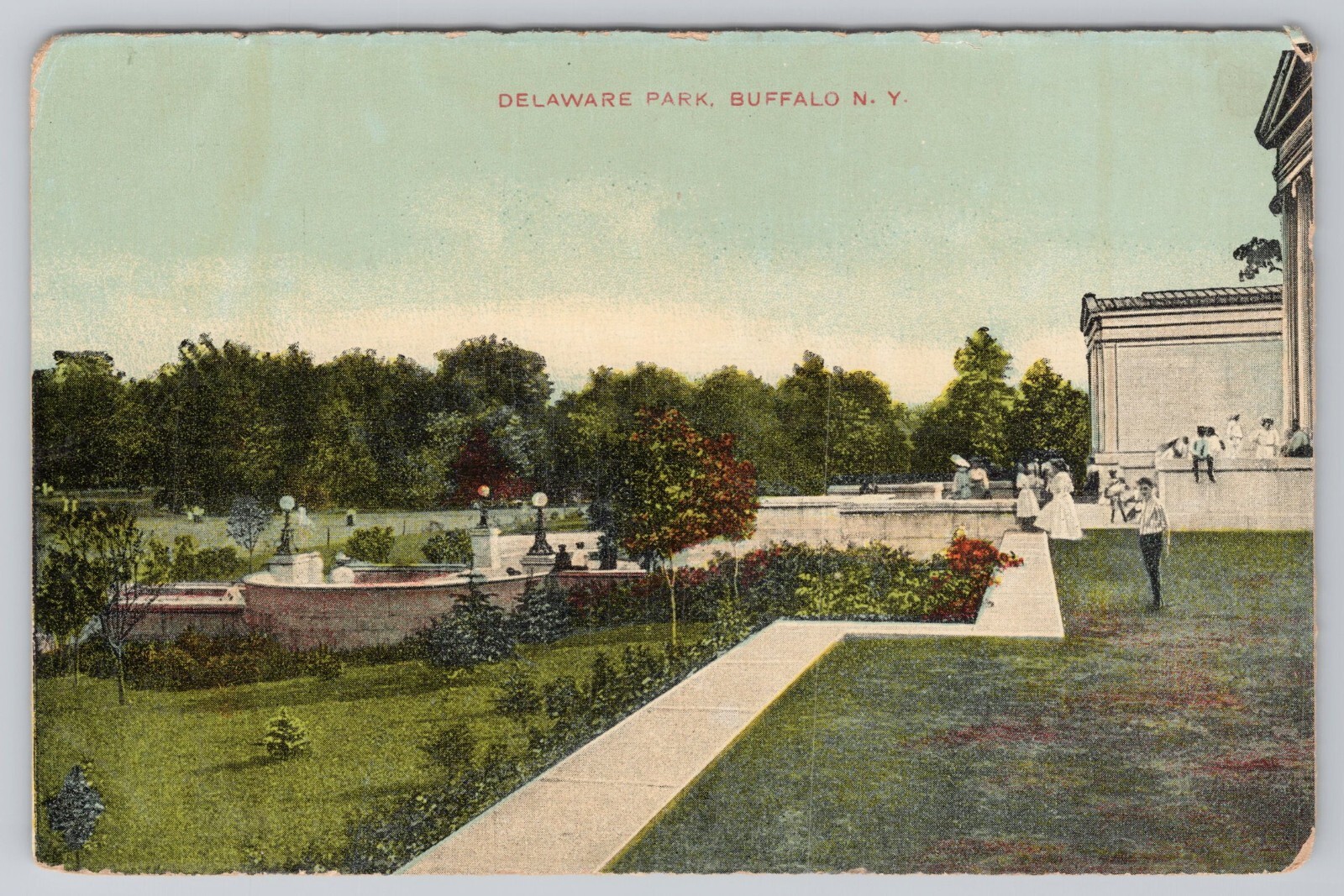 Postcard Delaware Park Buffalo New York | eBay