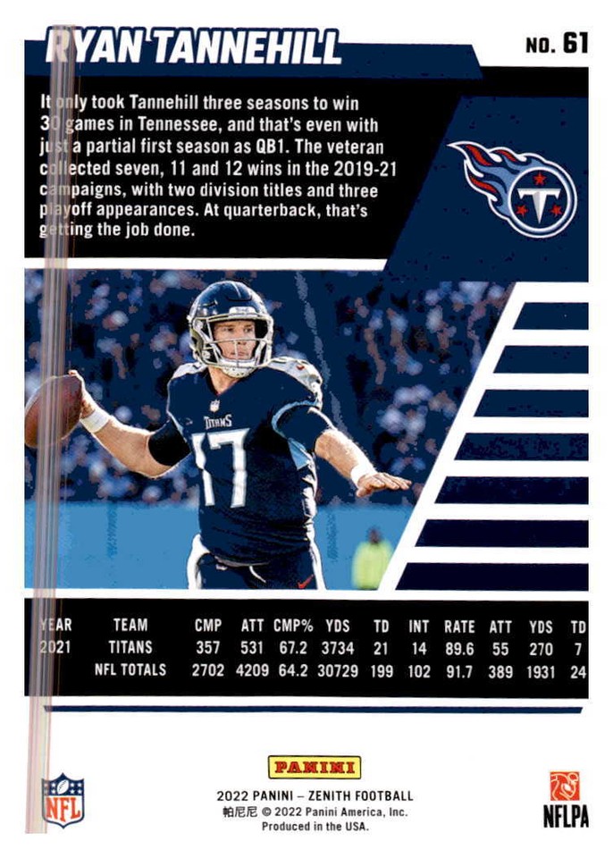 2022 Zenith Ryan Tannehill 61 | eBay