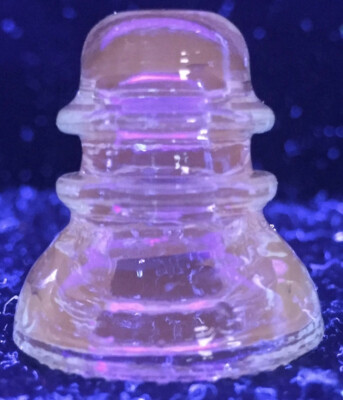 Aqua Blue Vaseline glass mini #42 hemingray insulator uranium miniature ...