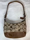 Coach Signature Leather Trim Hobo Bag F17491 | eBay