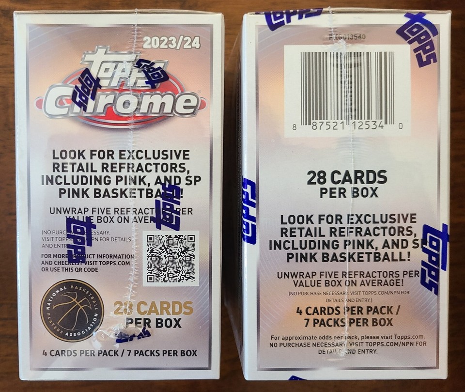 2023 Topps Chrome Basketball NBA BLASTER Box *Factory Sealed* Wemby 2 ...