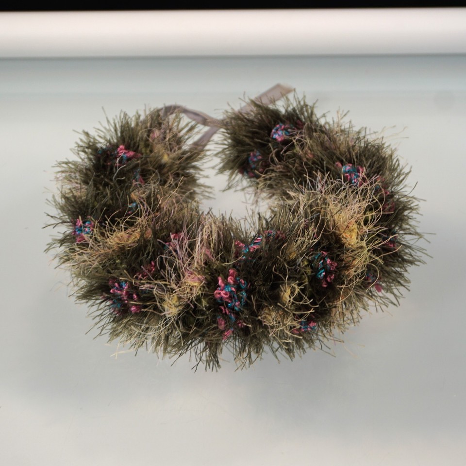 Kupee Wrist Lei Green Blue Pink Eyelash Yarn Tie-Ribbon | eBay