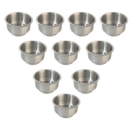 Drop-in Cup Holder Insert - 10 Pack Dual Stainless Steel Poker Table ...