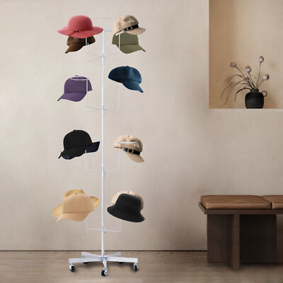 Freestanding Hat Display Stand Mobile Hat Rack Floor-Standing Hat ...