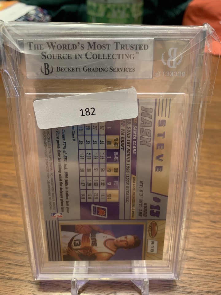 1996-97 Bowman’s Best R18 Suns Steve Nash Rookie Card Chrome BGS 9 Mint ...