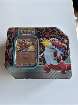 Nintendo Pokemon TCG Paldea Partners Tin Skeledirge ex 5 Booster Packs ...