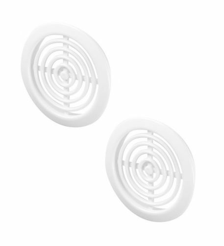 Pack of Two Round Air Vent Grilles 45mm / Circle Duct Covers / Door ...