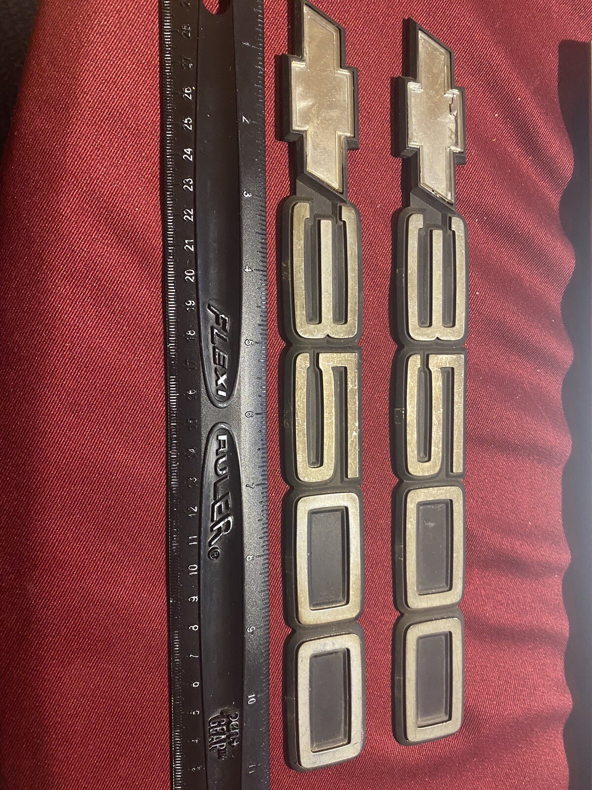 VINTAGE SET OF 2 CHEVROLET 3500 EMBLEMS BADGE LOGO NAMEPLATE | eBay