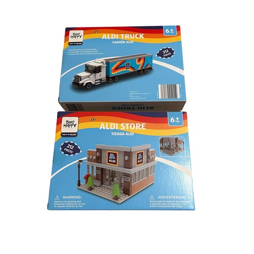 NEW Bee Happy ALDI STORE & TRUCK Building Bricks Blocks Lego Set - 2024 ...