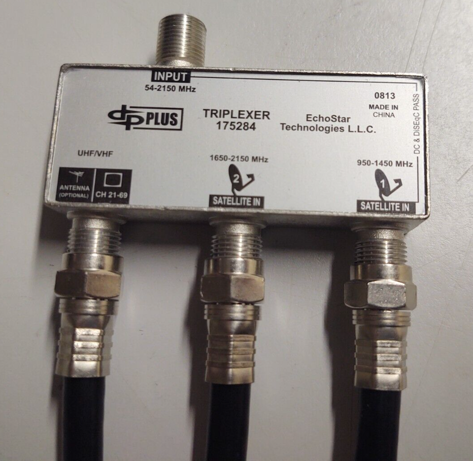 Dish Network Pro Plus 175284 EchoStar Technologies Triplexer w/ Cables ...