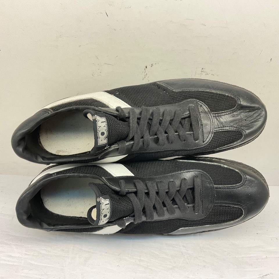 Pony Men's Low-Cut Vintage Football Turf Shoes 4506 Black/White Size ...