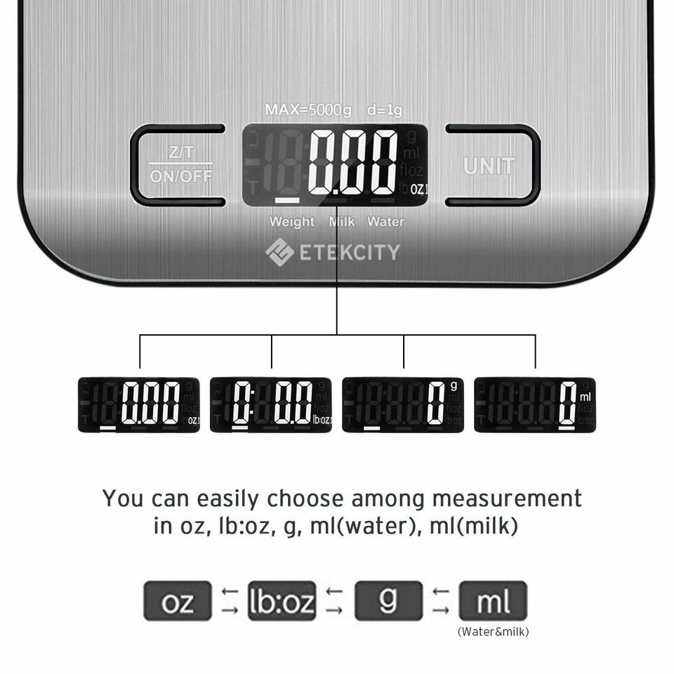 Multiuso Pesa Digital De Peso Pesos Pesas Digitales Bascula Comida Para ...