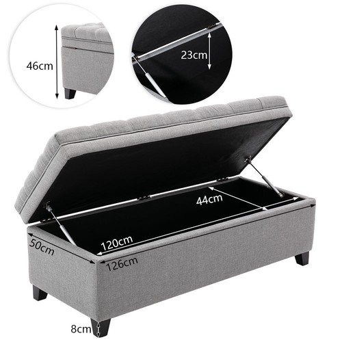 Chesterfield Storage Ottoman Footstool End of Bed Sofa Bench Window ...