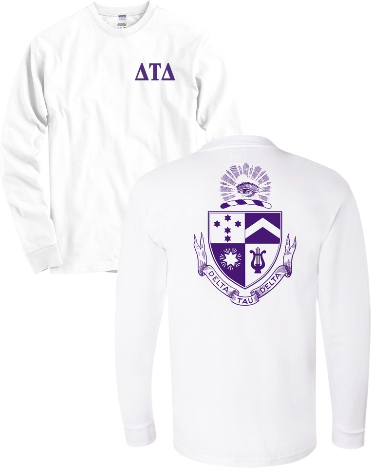 Delta Tau Delta Fraternity Coat of Arms Long Sleeve DTD Shirt - MORE ...