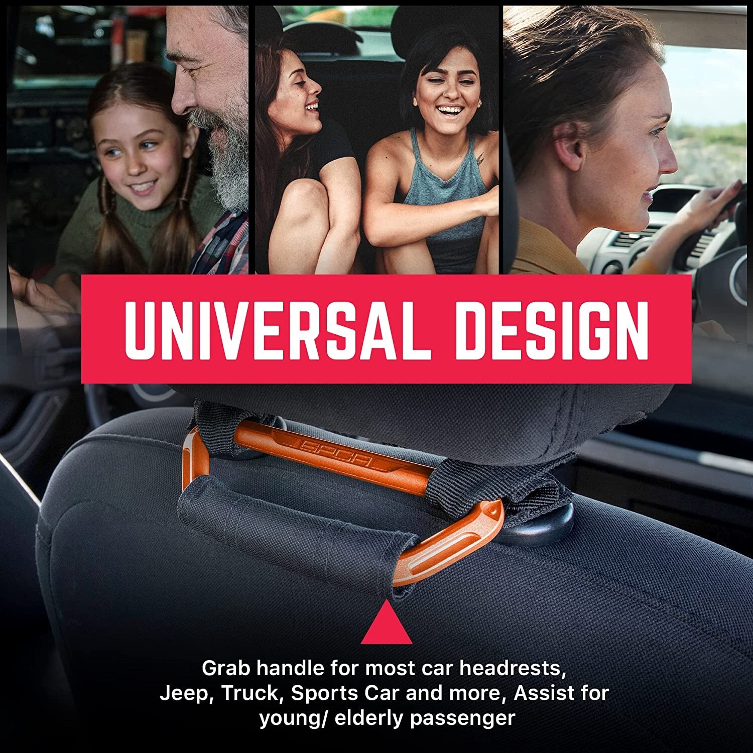 GPCA Back-Grip Pro Headrest Grab Handles for Car Headrest,Orange | eBay