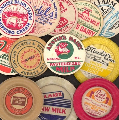 45 Vintage & Different Milk Bottle Caps All Original NOS 1920s 1930s ...