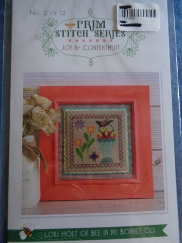 LORI HOLT PRIM STITCH SERIES JOY & CONTENTMENT CROSS STITCH CHART #2 OF ...
