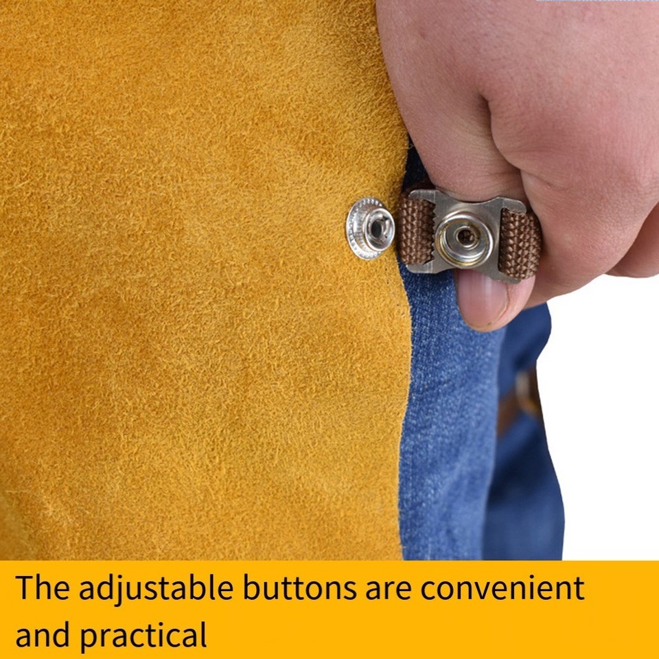 Leather Welding Apron Woodworking Workshop Adjustable Buttons Heat ...
