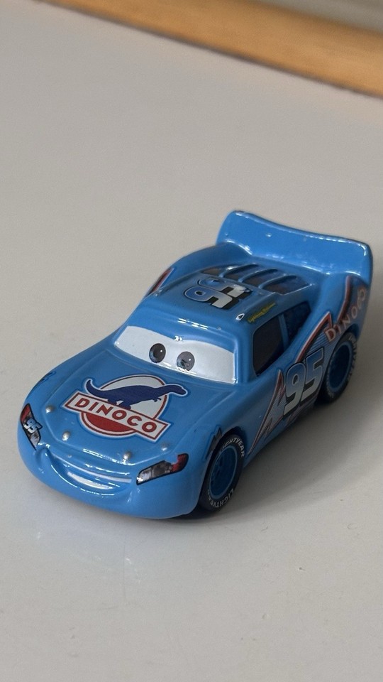 Disney Pixar Cars Dinoco Lightning McQueen Blue Mattel Diecast 1:55 ...