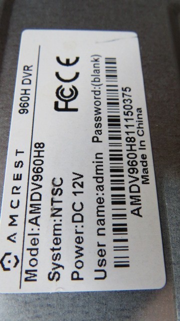 AMCREST 960H 8 CH DVR Security Camera System with Cables [Model ...