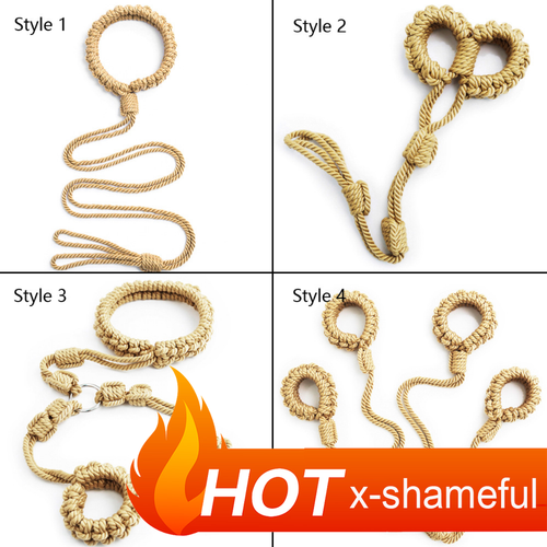 Binding Rope Neck Collar Handcuffs Ankle Cuffs Restraints Tie Up Game ...