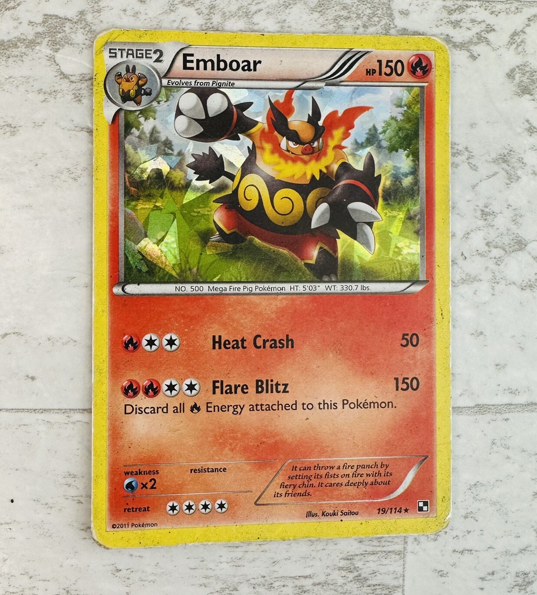 Emboar Card Sell Emboar (20) (Holo) Black & White Big Orbit Cards