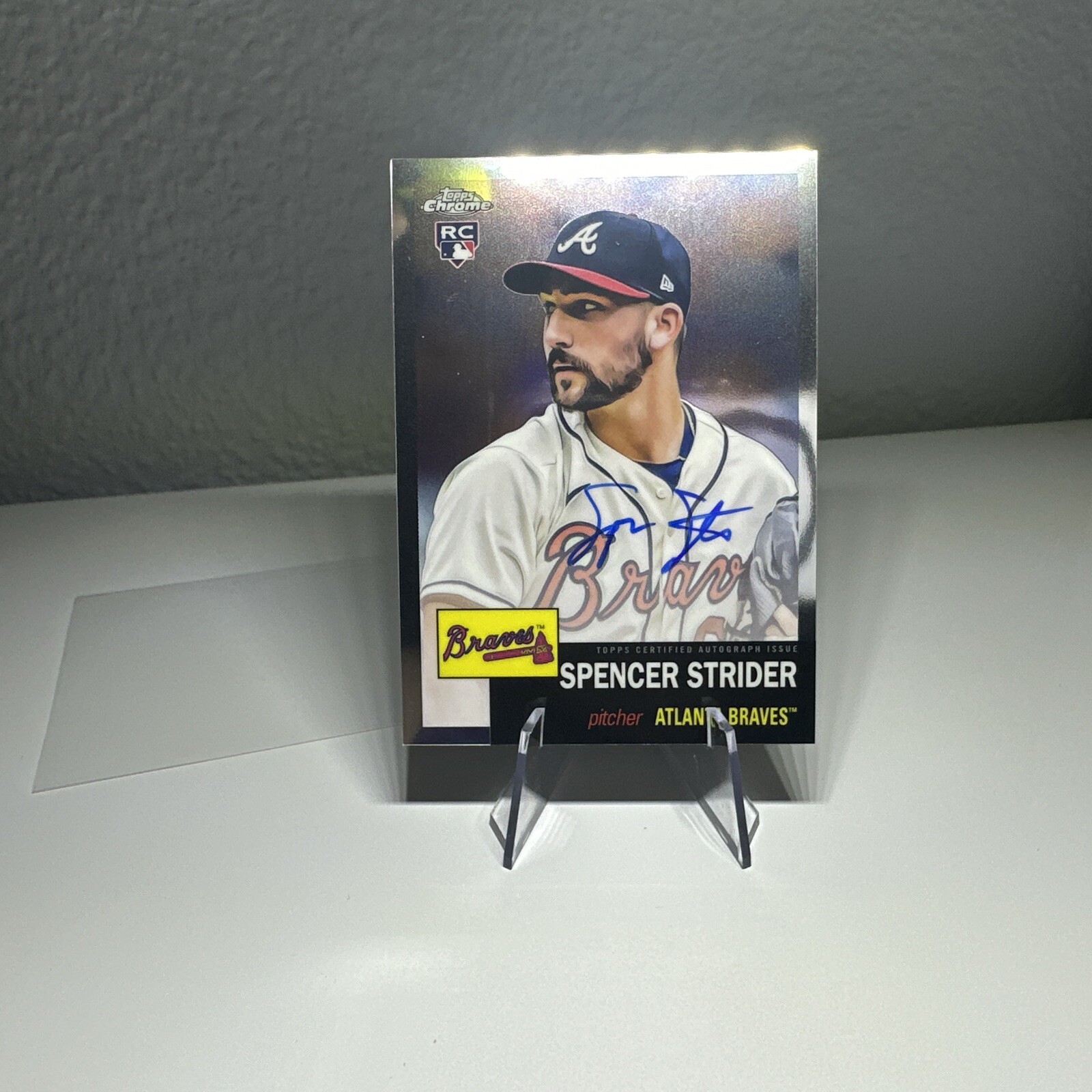 Spencer Strider On Card Autograph (RC) 2022 Topps Chrome Platinum CPA ...