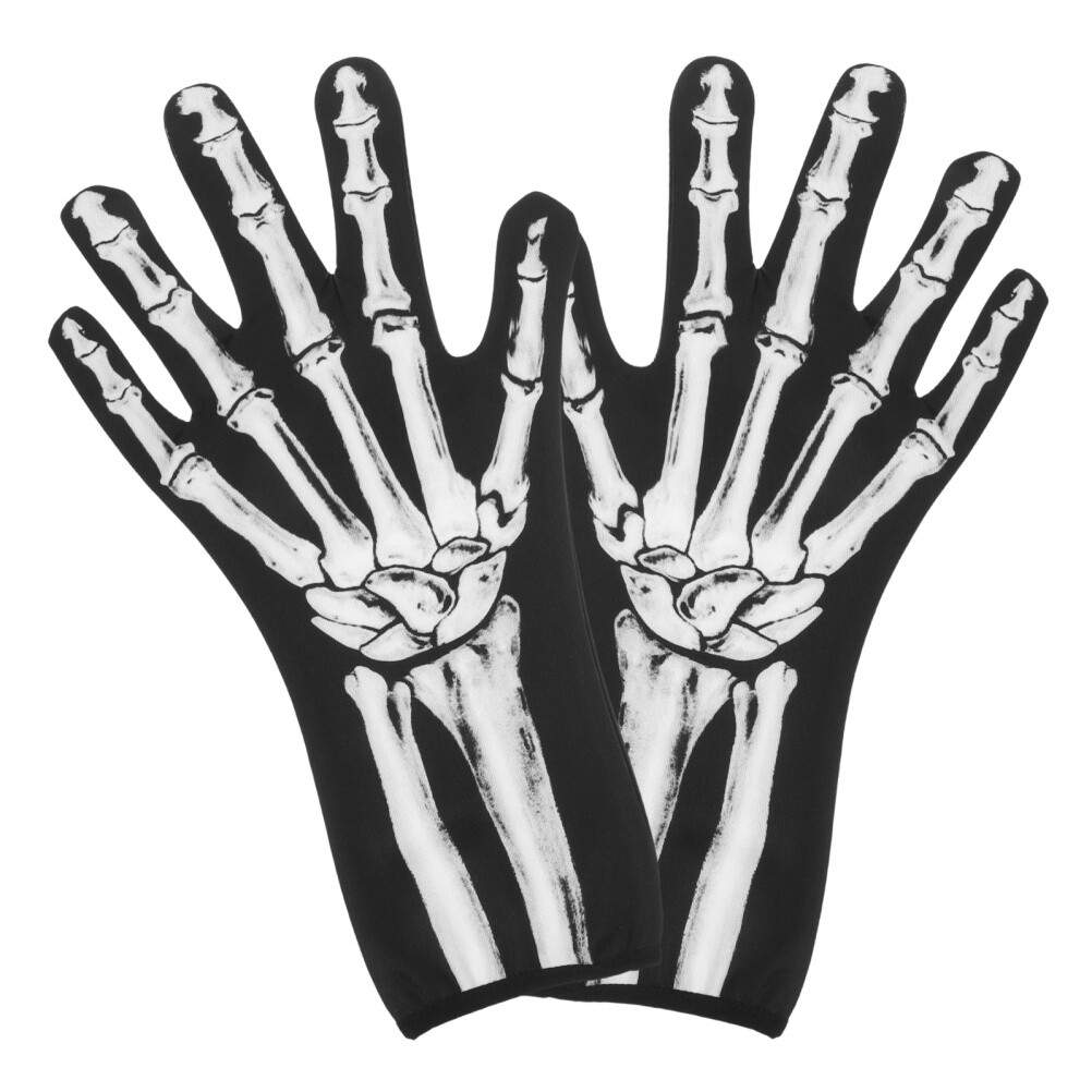 Bone Gloves JUNNASALIKER Bloody White Gloves Skeleton Full Finger ...