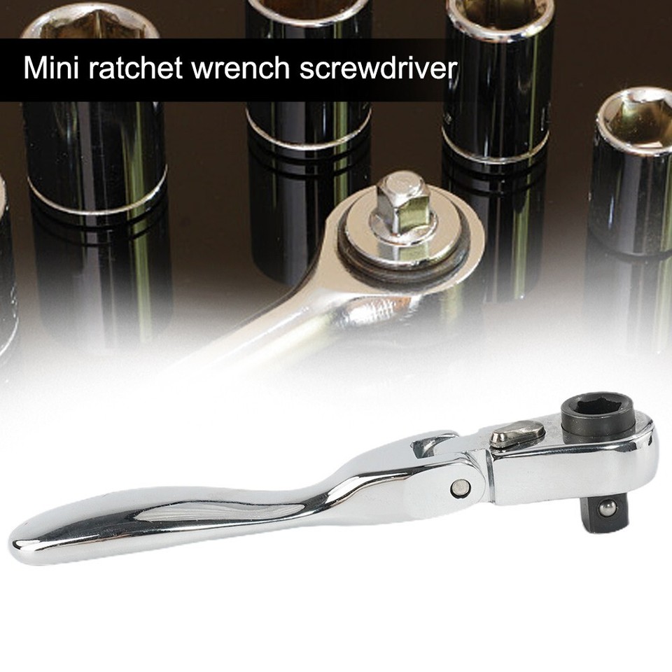 2 In 1 Mini Ratchet Wrench Screwdriver 72 Teeth Socket Batch Head/Quick ...