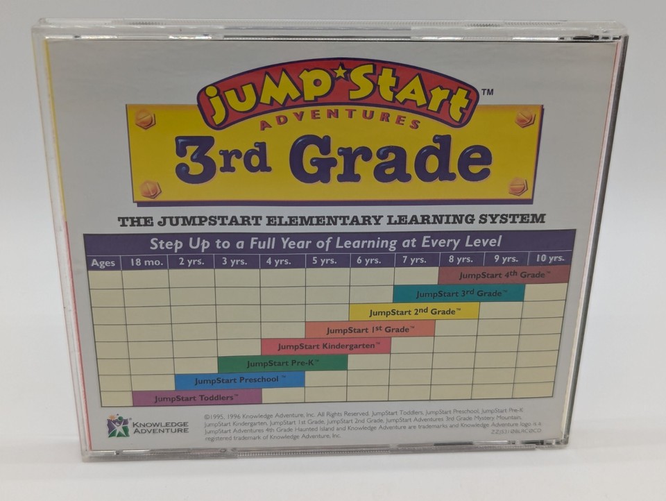 Jump Start Adventure 3rd Grade Mystery Mountain Users Guide CD Windows ...