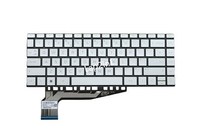 New Silver Backlit UK Laptop Keyboard for HP Pavilion Aero 13-BE 13 ...