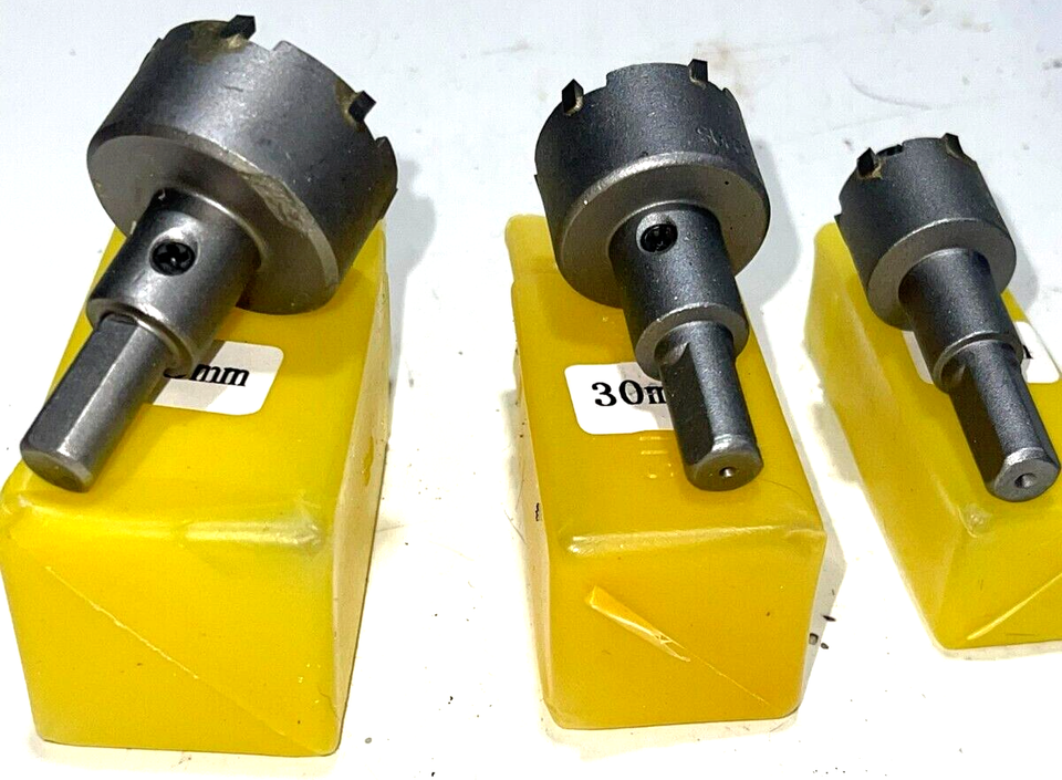 (3) Hole Saw Opener Drill Bit Cutter 22mm 30mm 35mm Metal Drilling ...