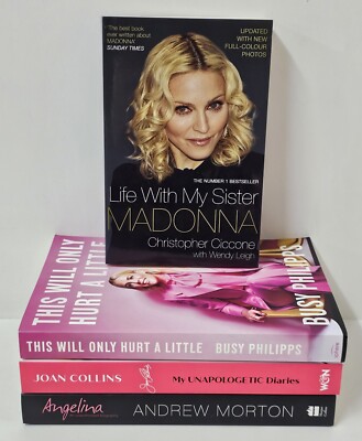 Book Bundle x4 Angelina Jolie Busy Philipps Joan Collins Madonna ...