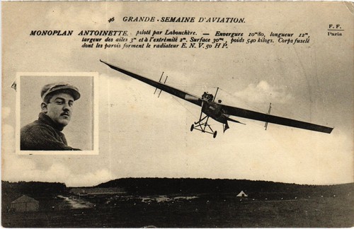 PC AVIATION PILOT LABOUCHERE MONOPLAN ANTOINETTE (a40479) | eBay