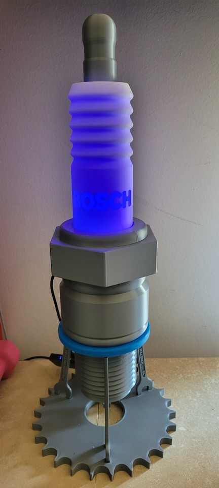 LED RGB Spark Plug Lamp – Remote Controlled, Color Changing, 100 Logos ...