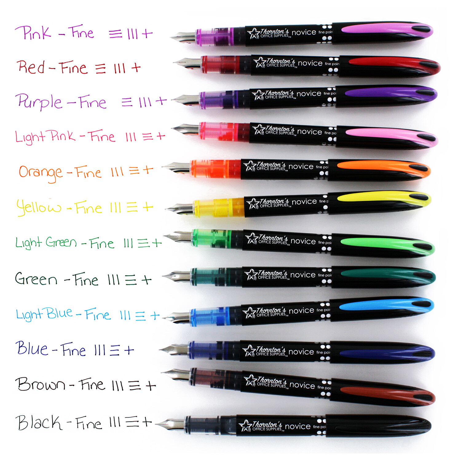 Thornton's Office Fountain Pens Supplies Disposable Pens Medium Point ...